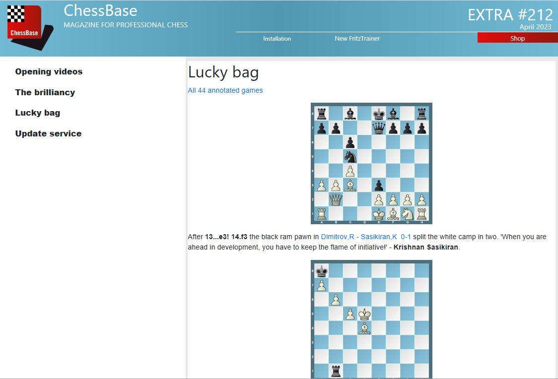 New: CBM Extra #212 | ChessBase